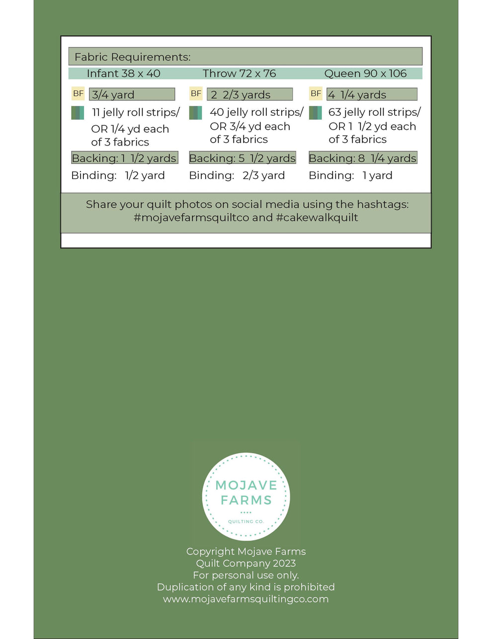 Cake Walk Quilt Pattern - PDF Download – MOJAVE FARMS QUILT CO.